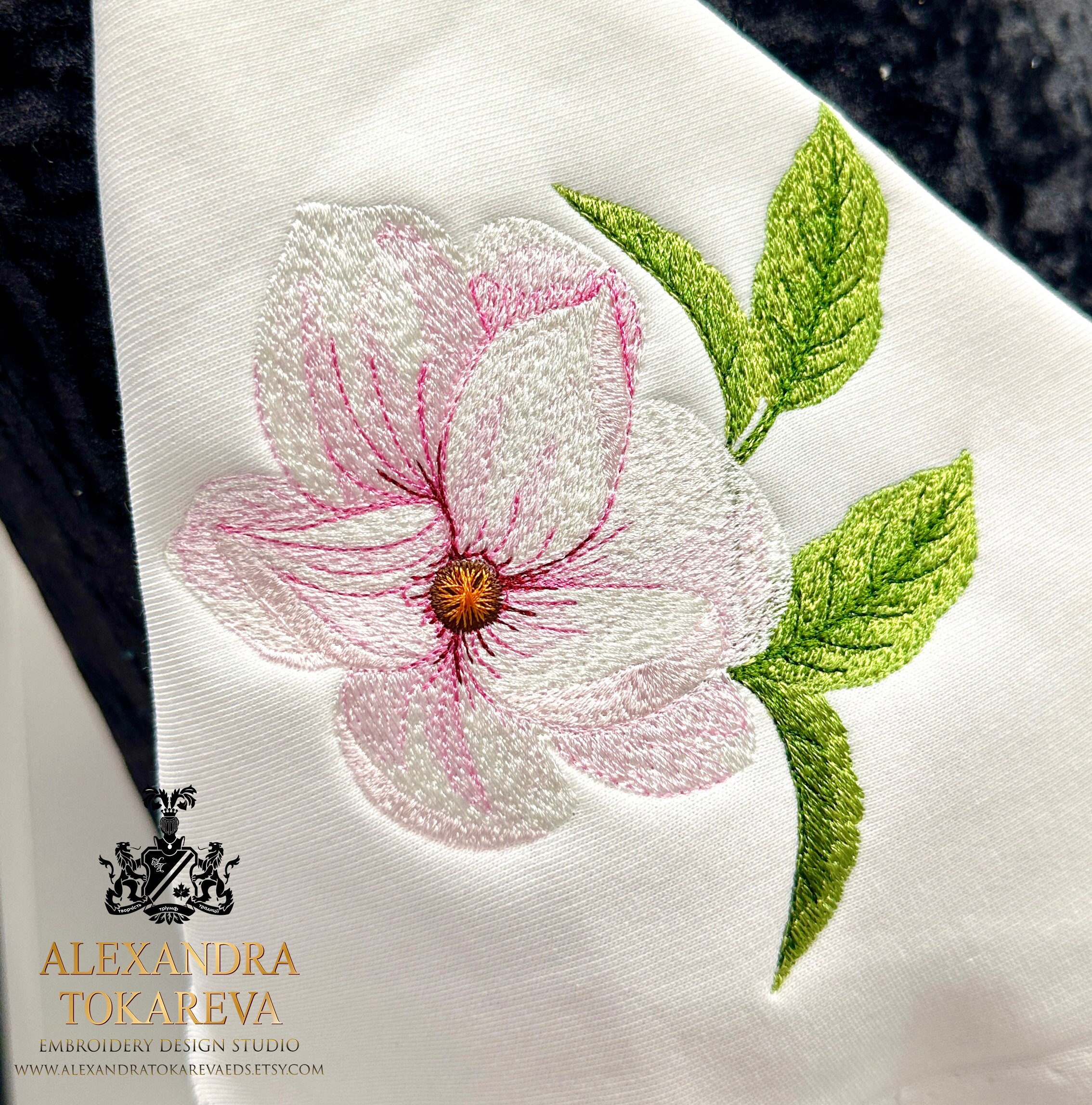 Magnolia Flower Machine Embroidery Design, Pdf Embroidery Pattern - Etsy