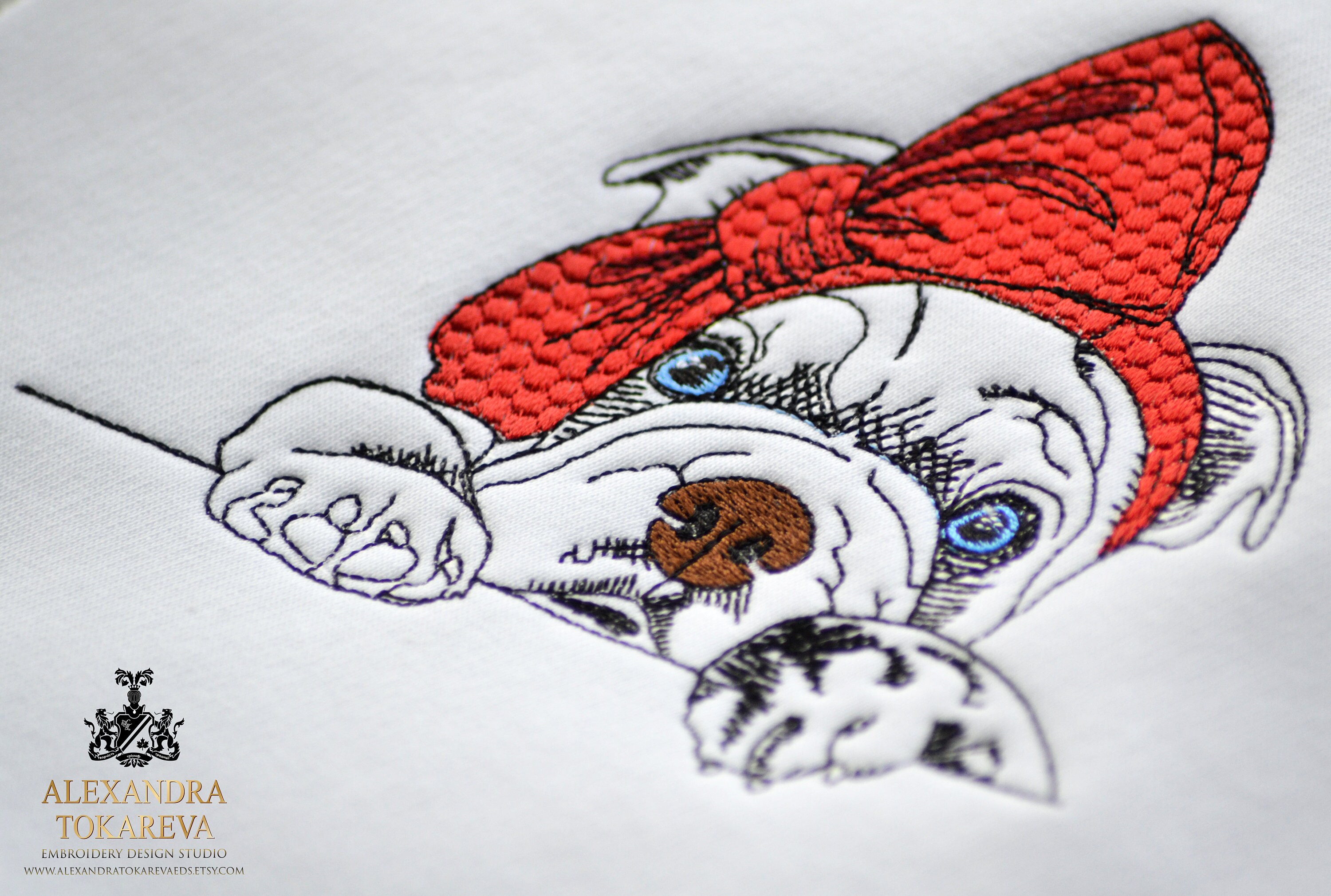 Bulldog Machine Embroidery Design, Pdf Embroidery Pattern, Embroidery ...