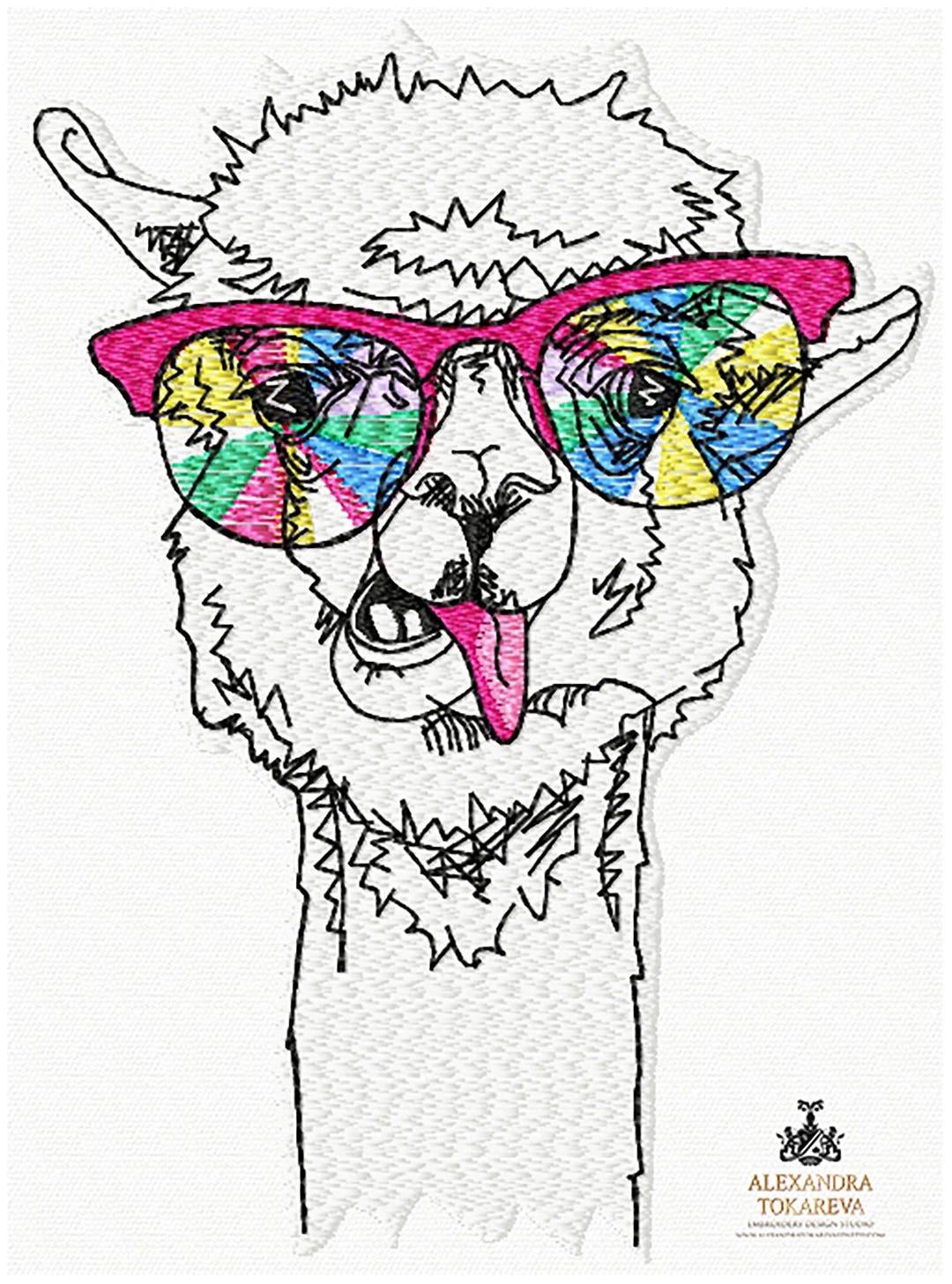 Alpaca Machine Embroidery Design, Llama Pattern, Pdf Embroidery Pattern ...