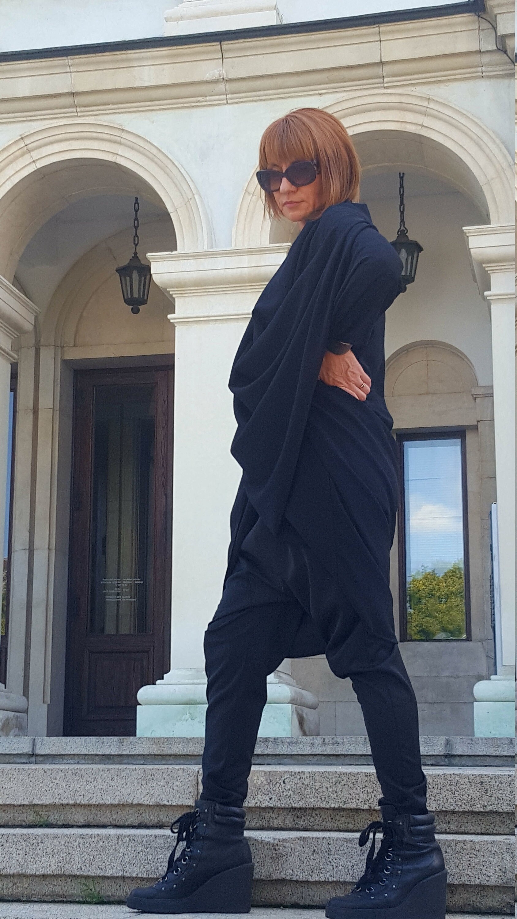 Coat-blouse/oversize Coat/free Falling Coat/folded Cloak Coat/mantee ...