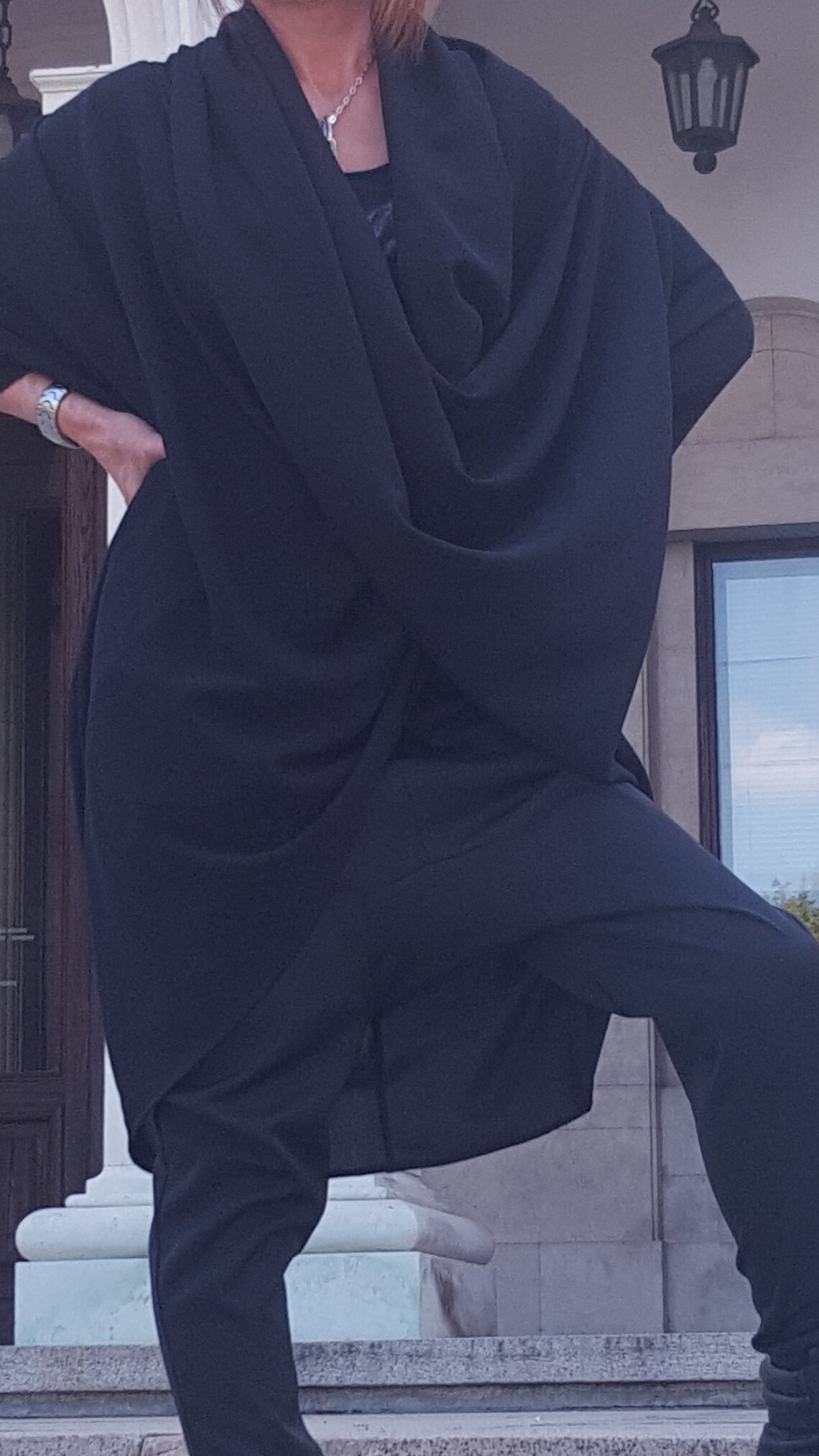 Coat-blouse/oversize Coat/free Falling Coat/folded Cloak Coat/mantee ...