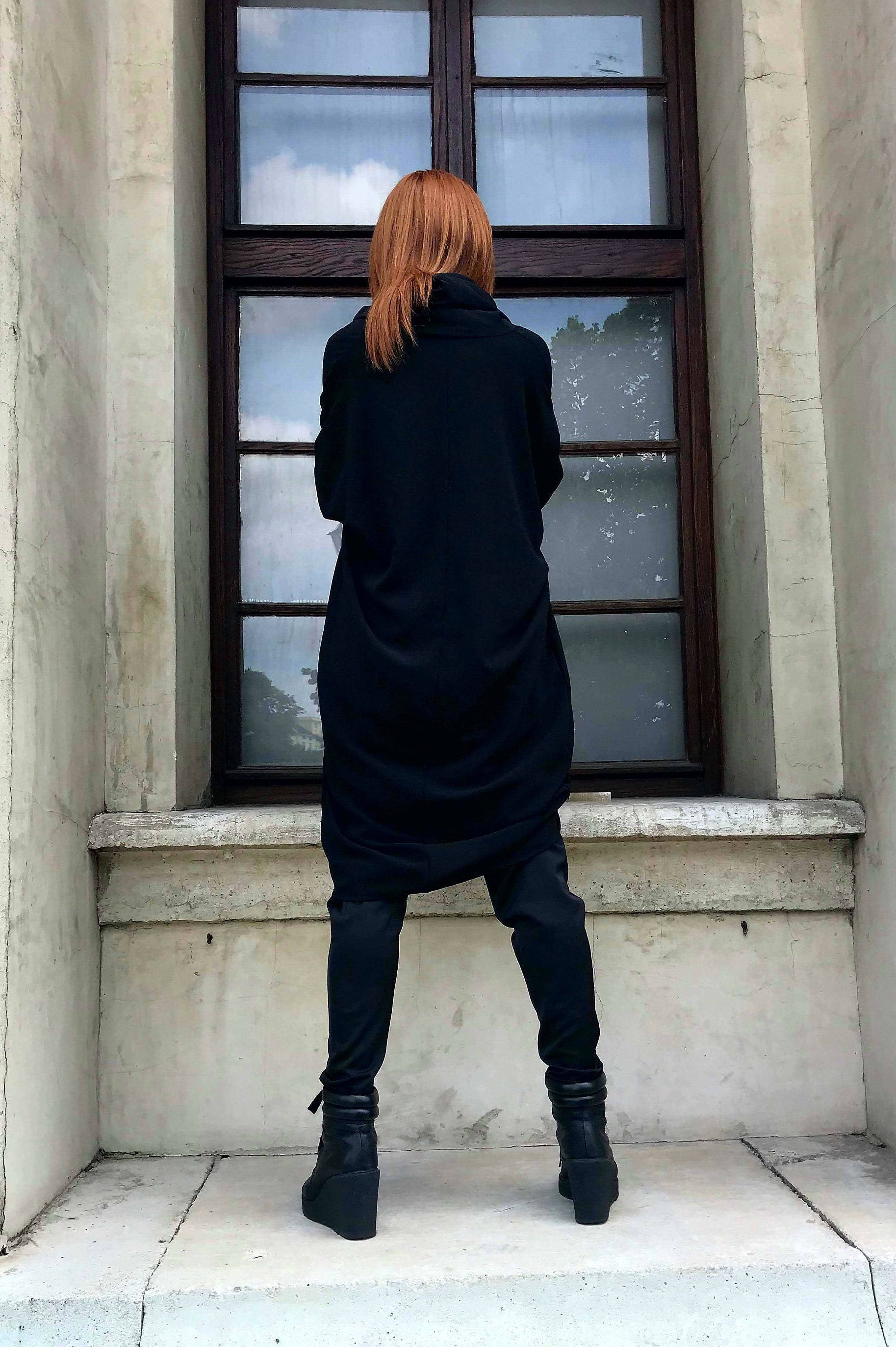 Coat-blouse/oversize Coat/free Falling Coat/folded Cloak Coat/mantee ...