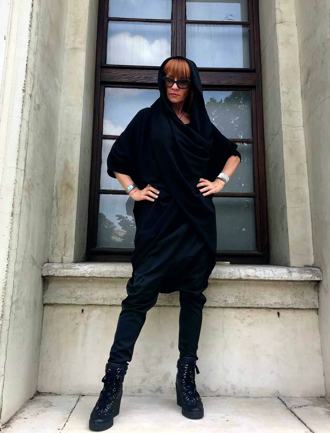 Coat-blouse/oversize Coat/free Falling Coat/folded Cloak Coat/mantee ...