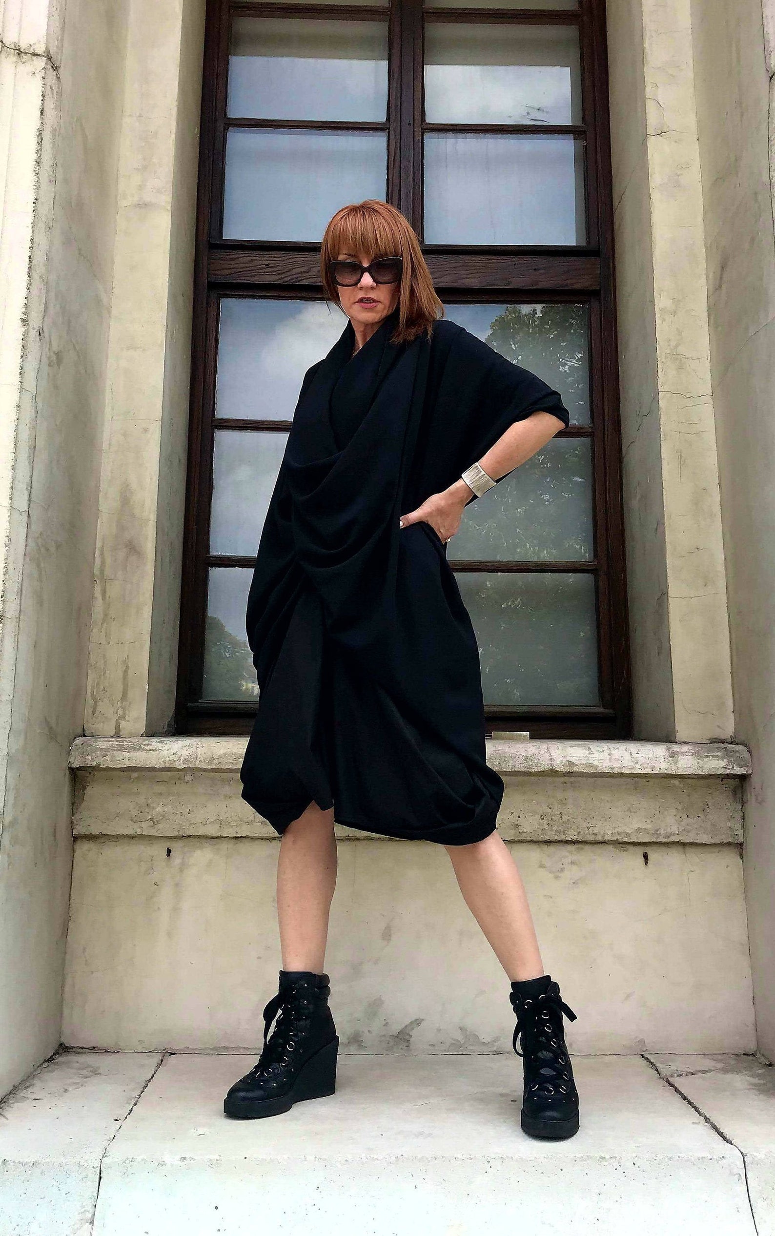 Coat-blouse/oversize Coat/free Falling Coat/folded Cloak Coat/mantee ...