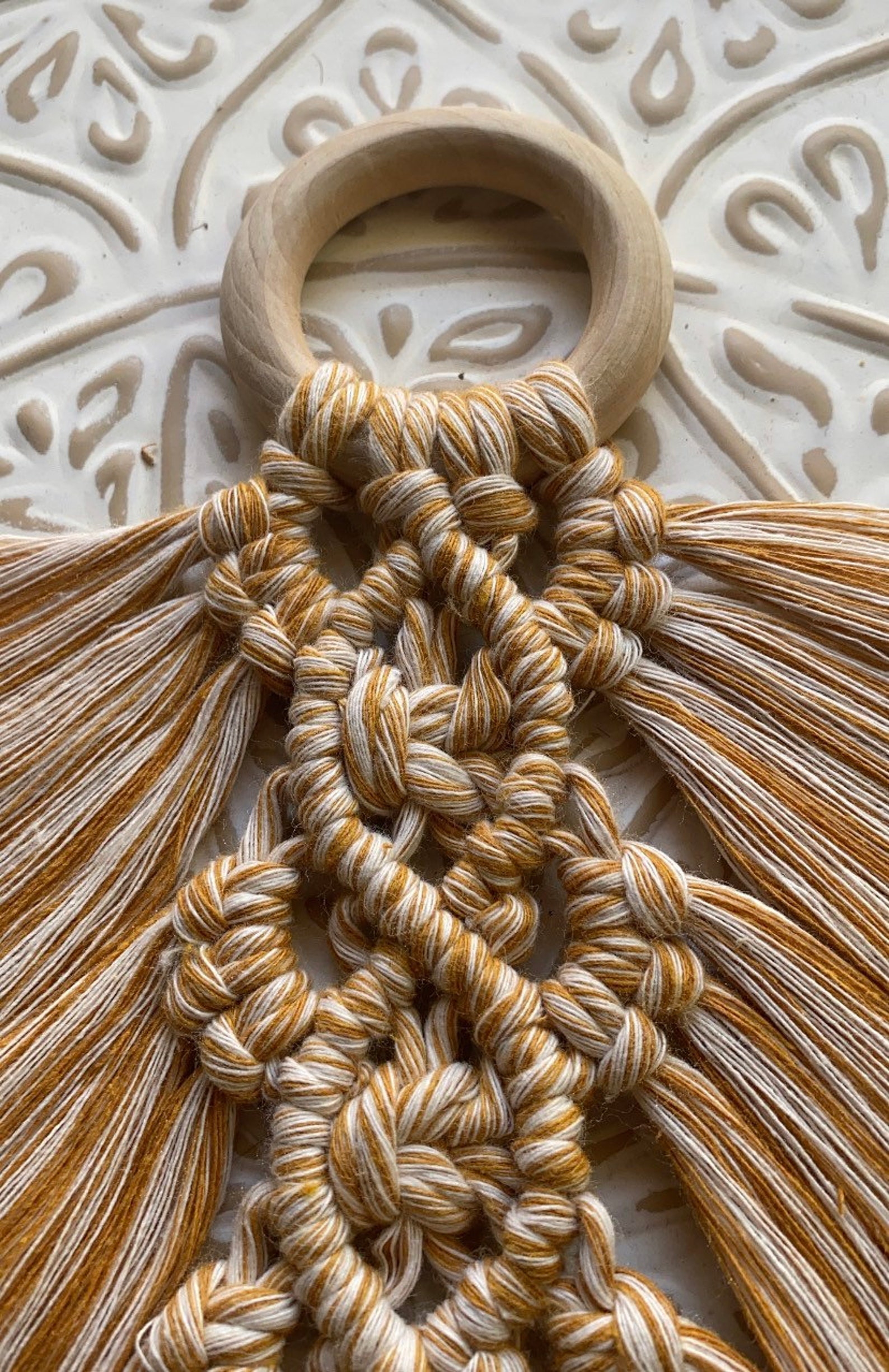 Macramé Feather / Macrame Leaf / Macrame Feather / Deco | Etsy