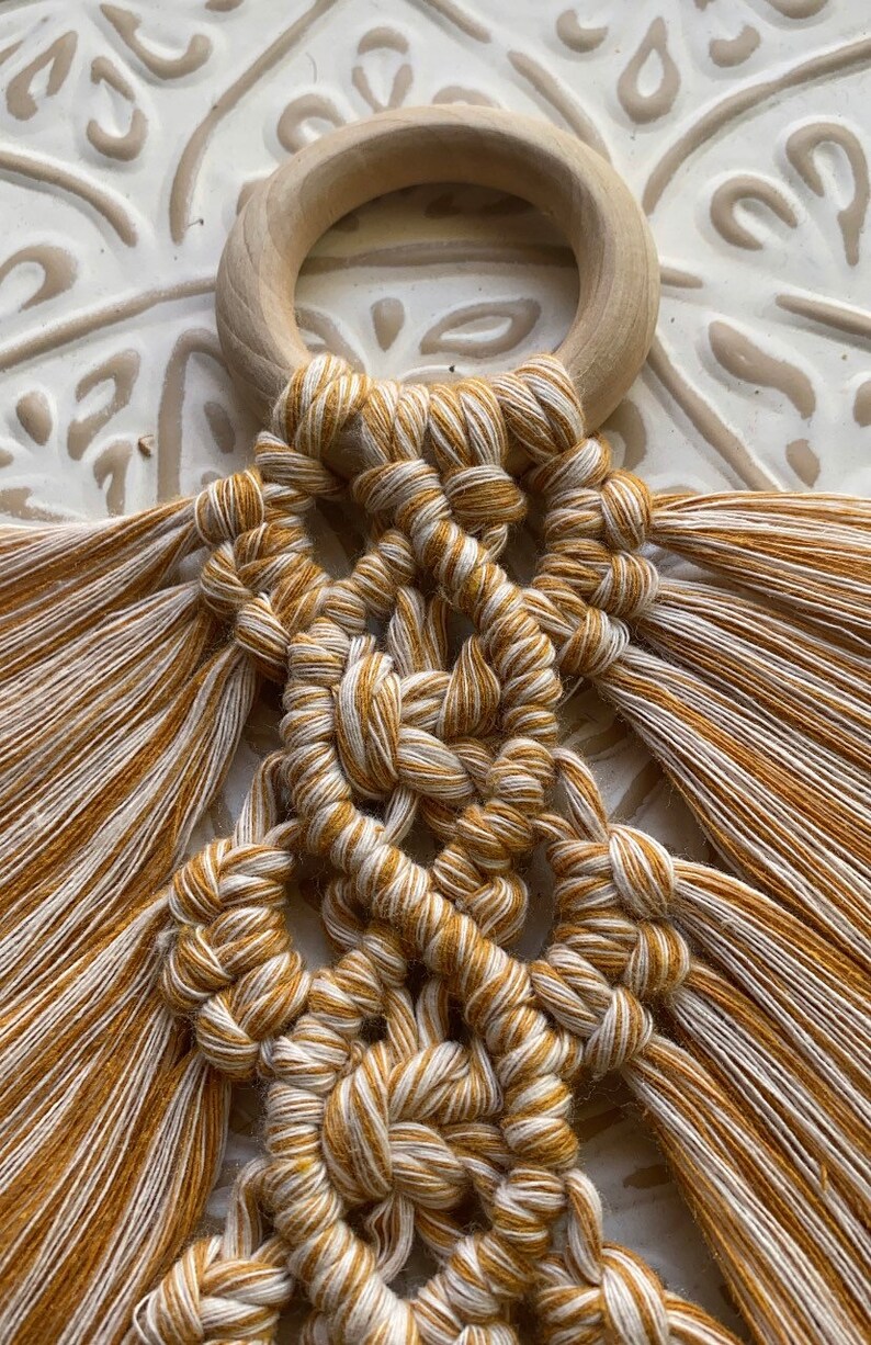 Macramé Feather / Macrame Leaf / Macrame Feather / Deco | Etsy