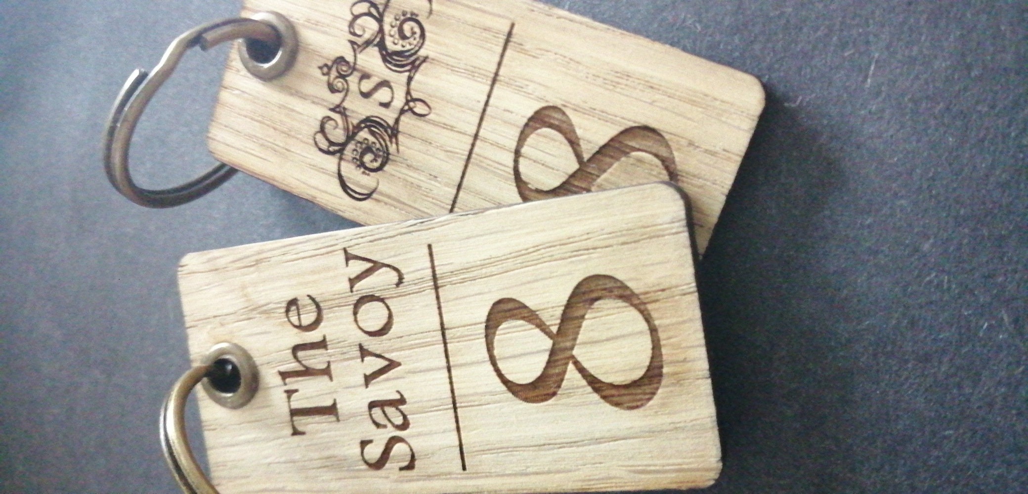 Hotel Guesthouse Key-fob Engraved with Logo & Room Numbers | Etsy