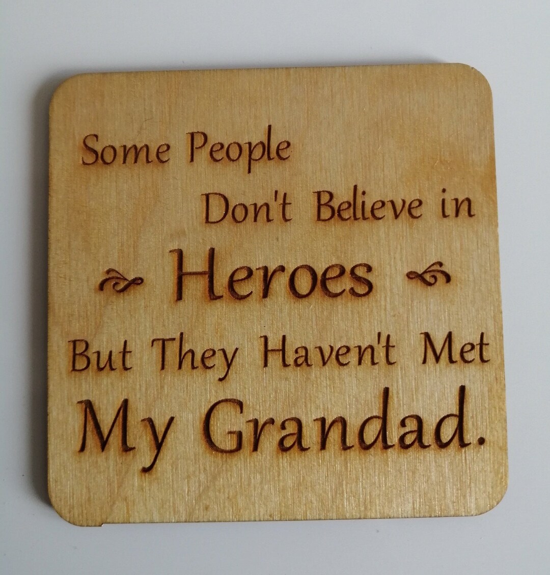 Hero Verse Wooden Coaster - Ideal Gift for That Someone Special Whom is ...