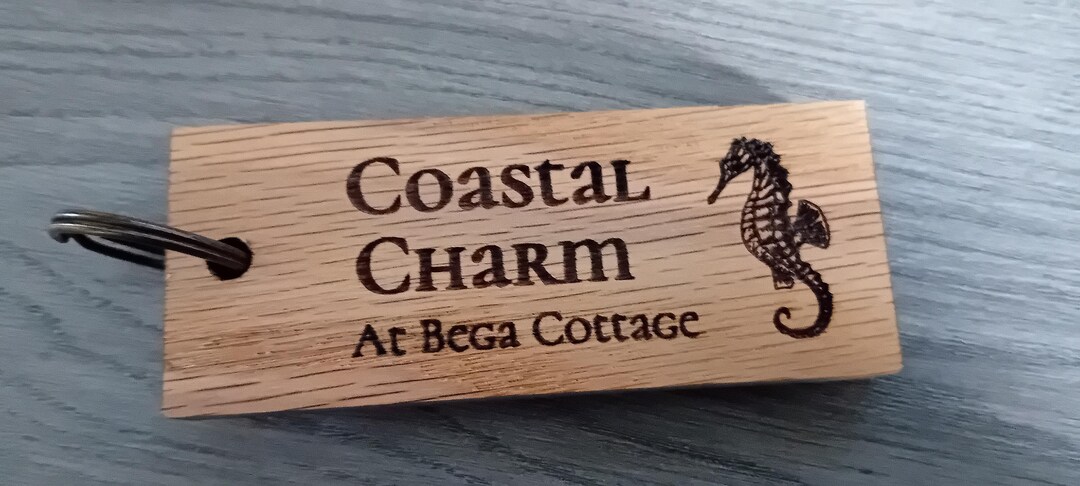 Premium Key Rings ***** Hardwood Solid Oak Hotel B&B Motel Keyrings ...