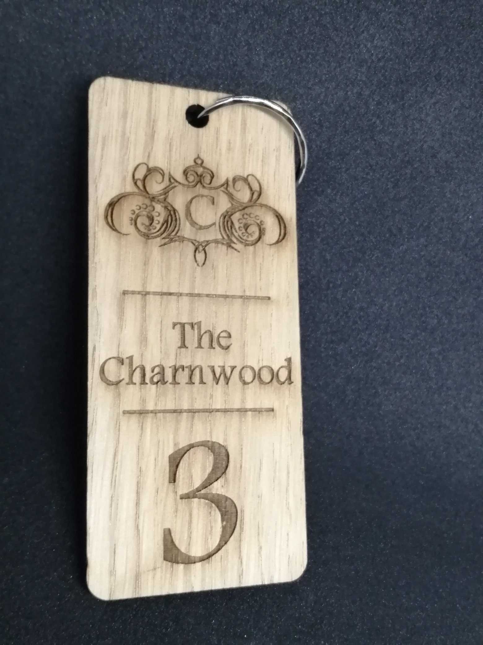 Quality Personalised Key Fobs (large) Hotel-guesthouse-office-business ...