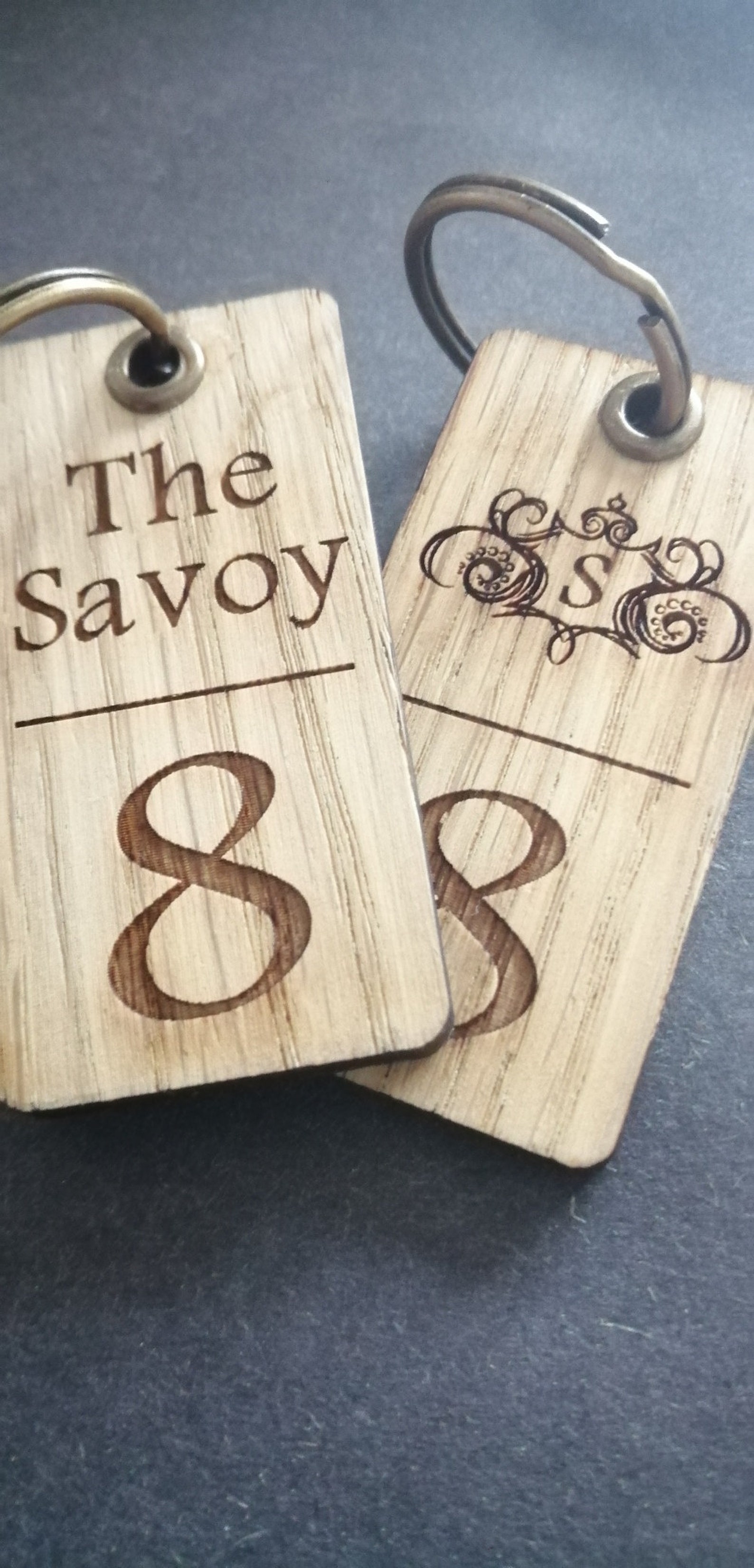 Hotel Guesthouse Key-fob Engraved With Logo & Room Number(s) Medium ...