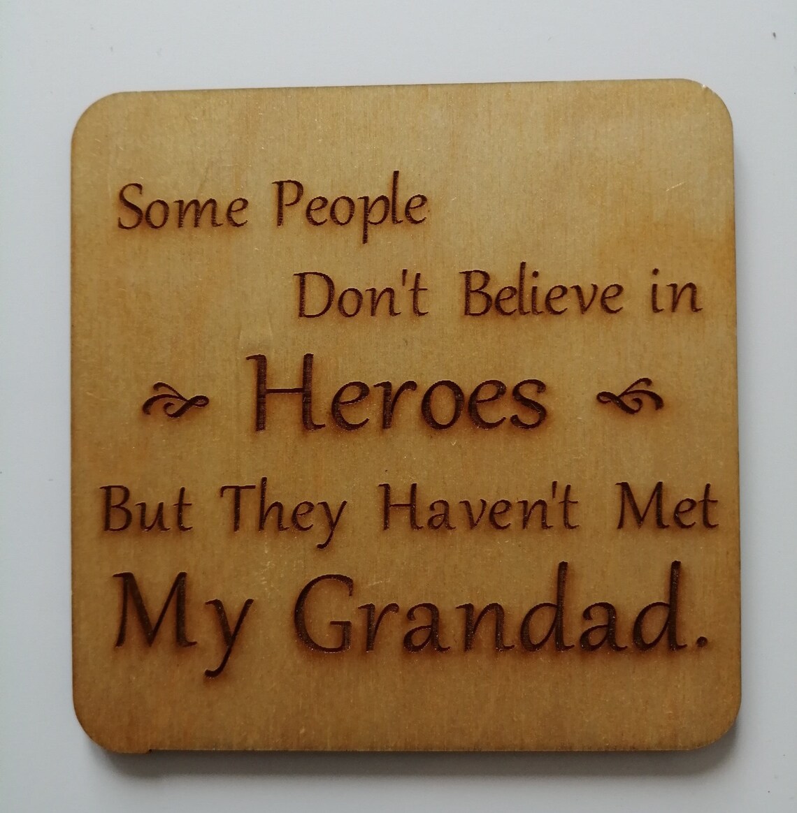 Hero Verse Wooden Coaster - Ideal Gift for That Someone Special Whom is ...