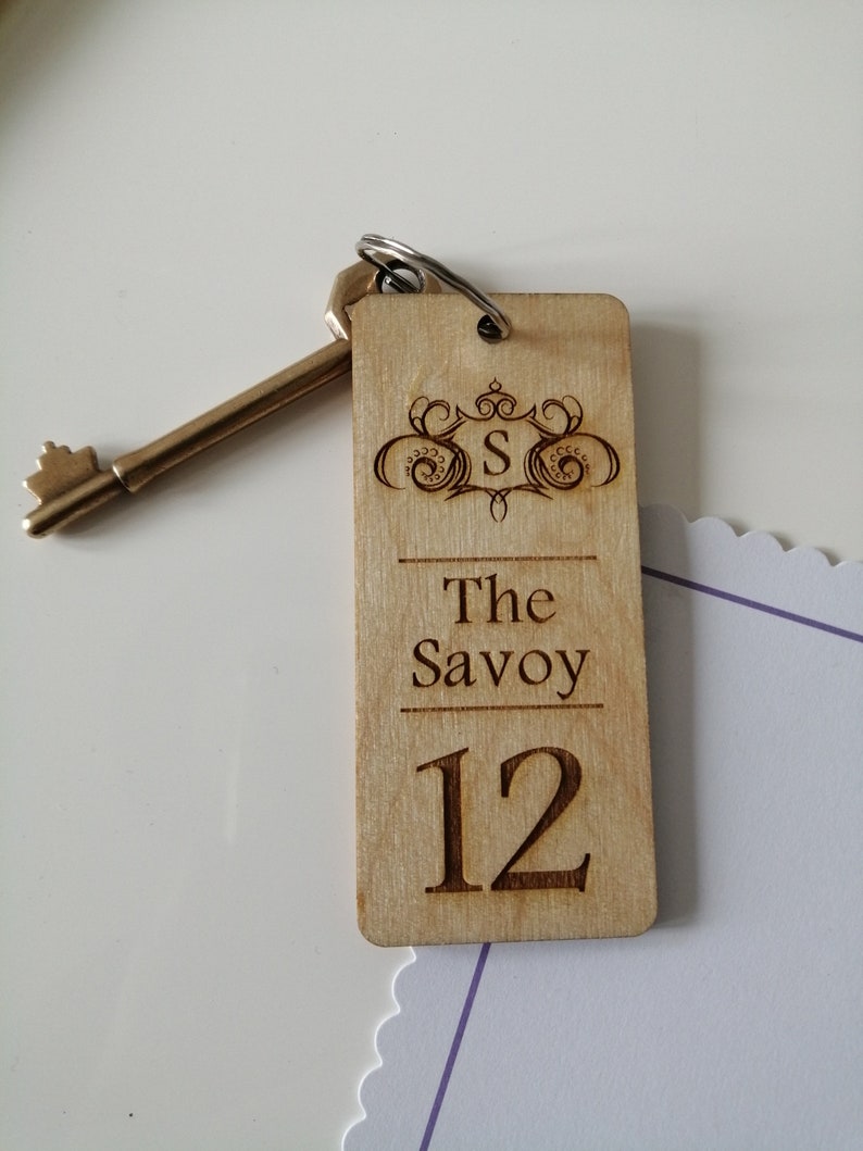 Quality Personalised Key Fobs (large) Hotel-guesthouse-office-business ...