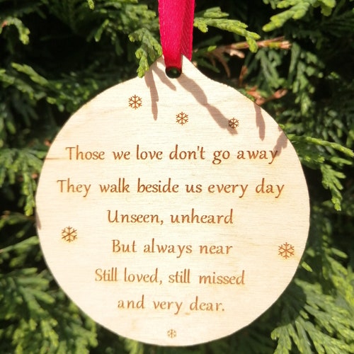 Personalised Memorial Christmas Bauble Tree Decoration - Etsy UK