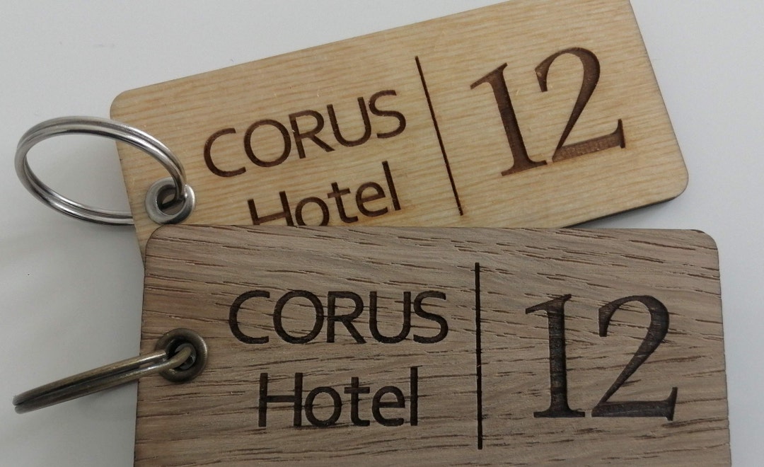 Key-tags Fobs (large) Hotel B&B Motel Personalised Engraving Name ...