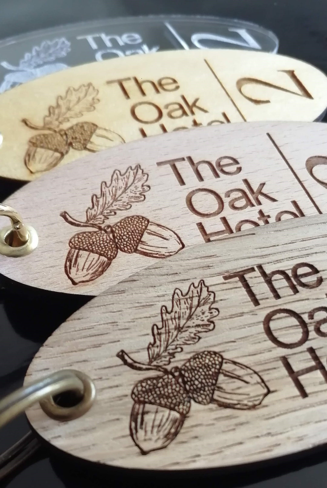 Personalised Large Oval Shaped Key Ring Fob Engraved With Image of ...