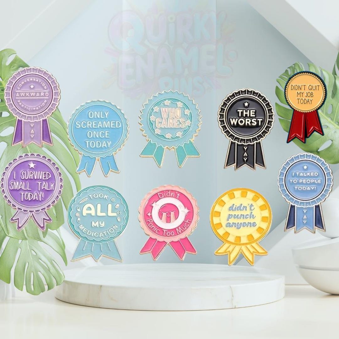Adulting Award Enamel Pins | Sarcastic, Self Deprecating & Witty Badges ...