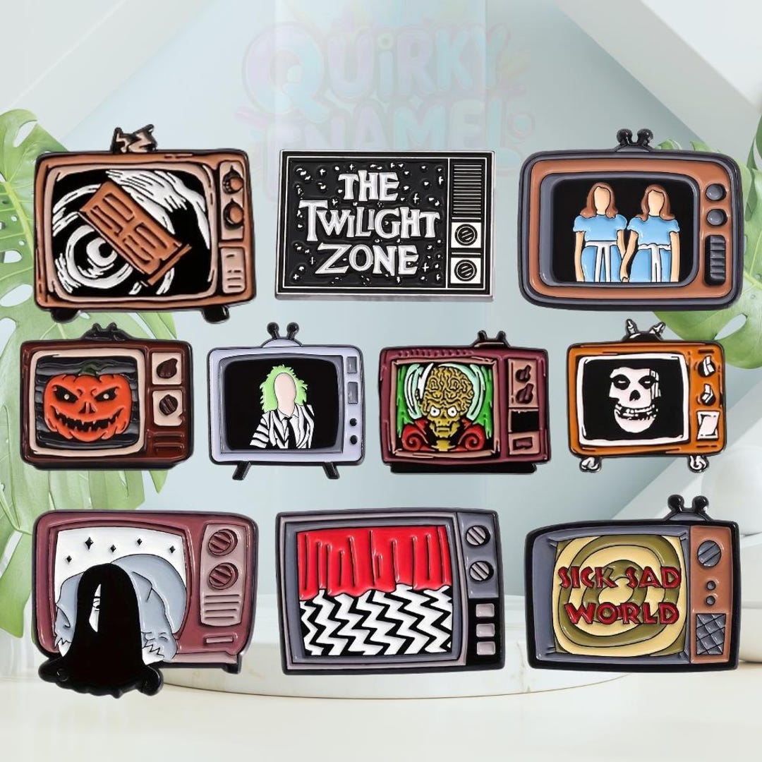Retro TV Enamel Pins | Horror & Cult Classic Nostalgia Badges, 80's - Etsy