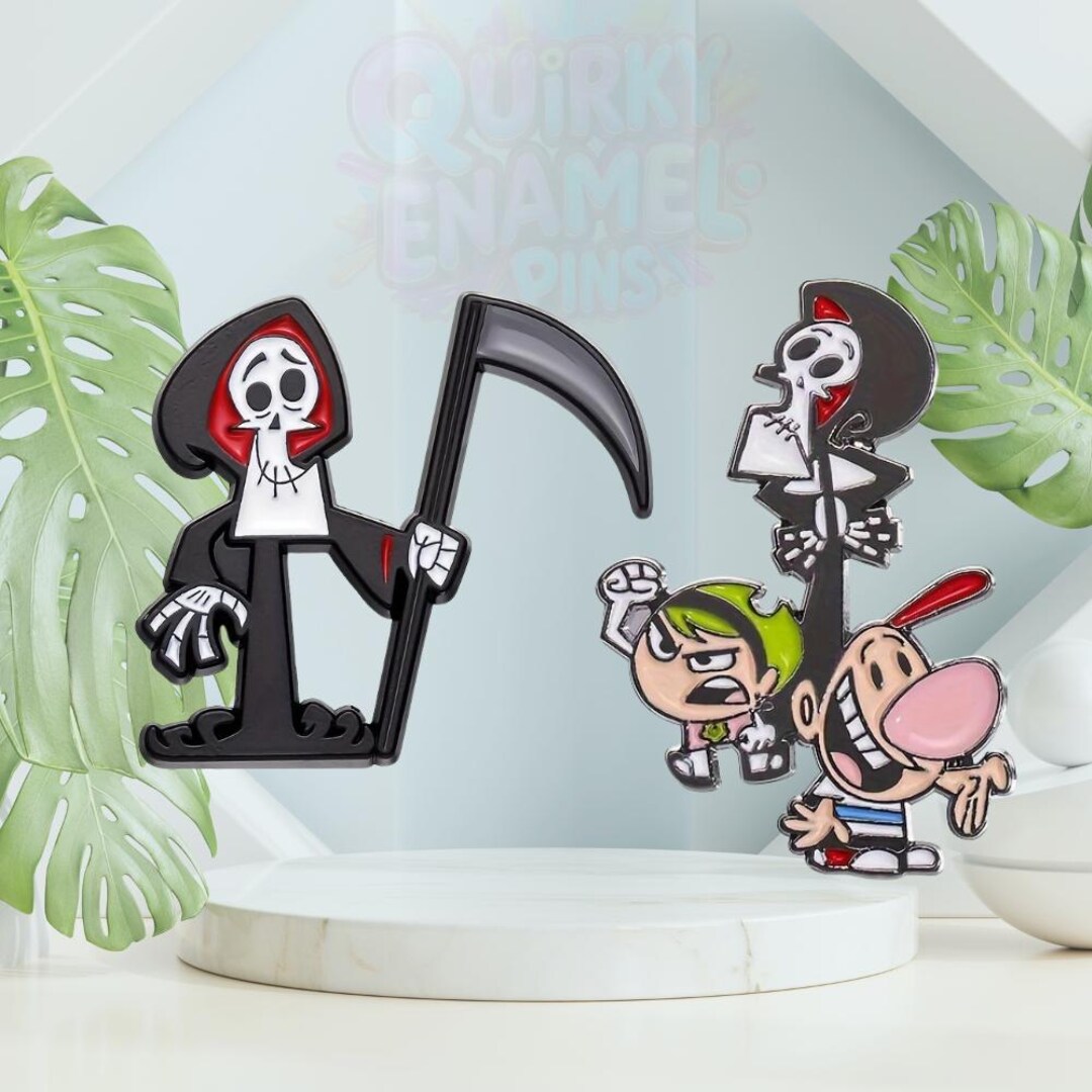 The Grim Adventures of Billy and Mandy Enamel Pin - Funny Cartoon Badge ...