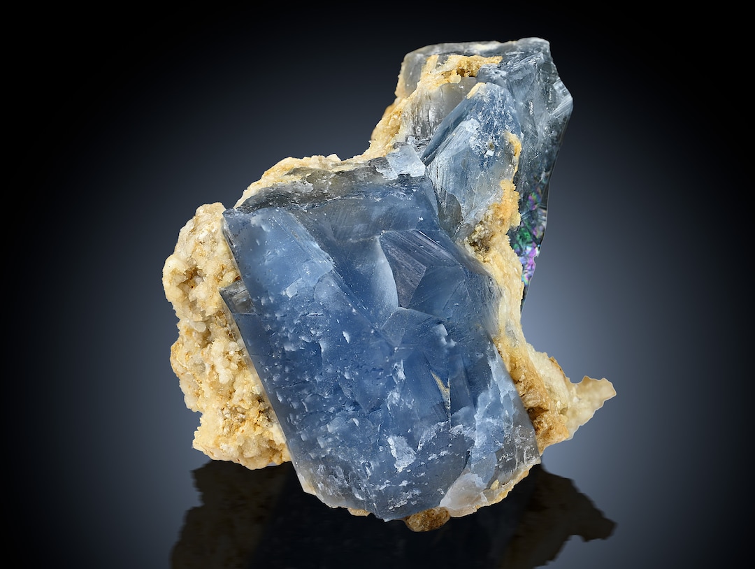 112 Gram Beautiful Celestine With Calcite on Matrix 6x5x4 Cm - Etsy