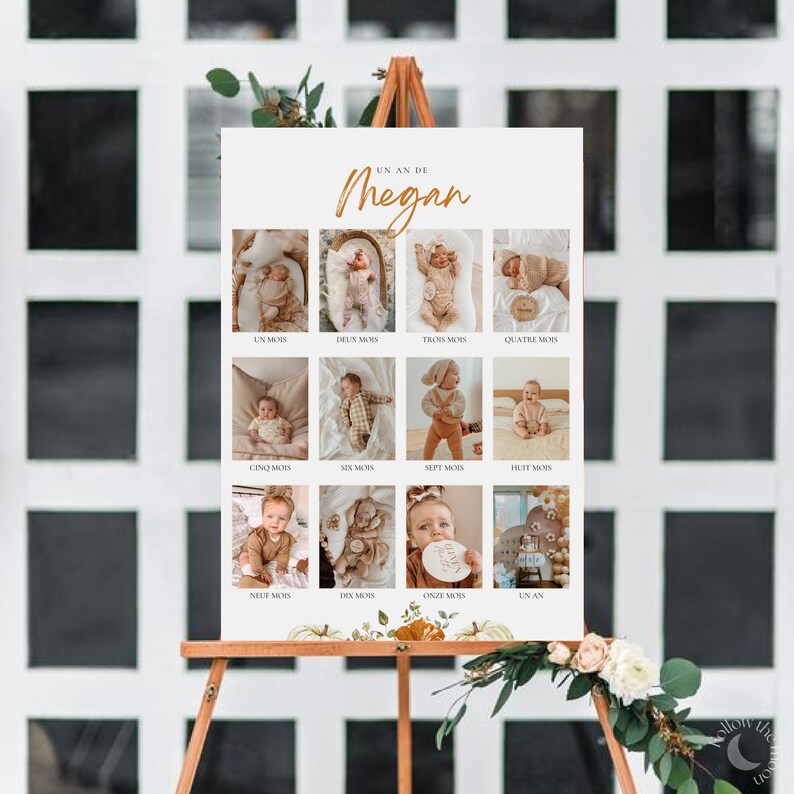 Baby's First Year Poster Canva Template 1st Birthday - Etsy