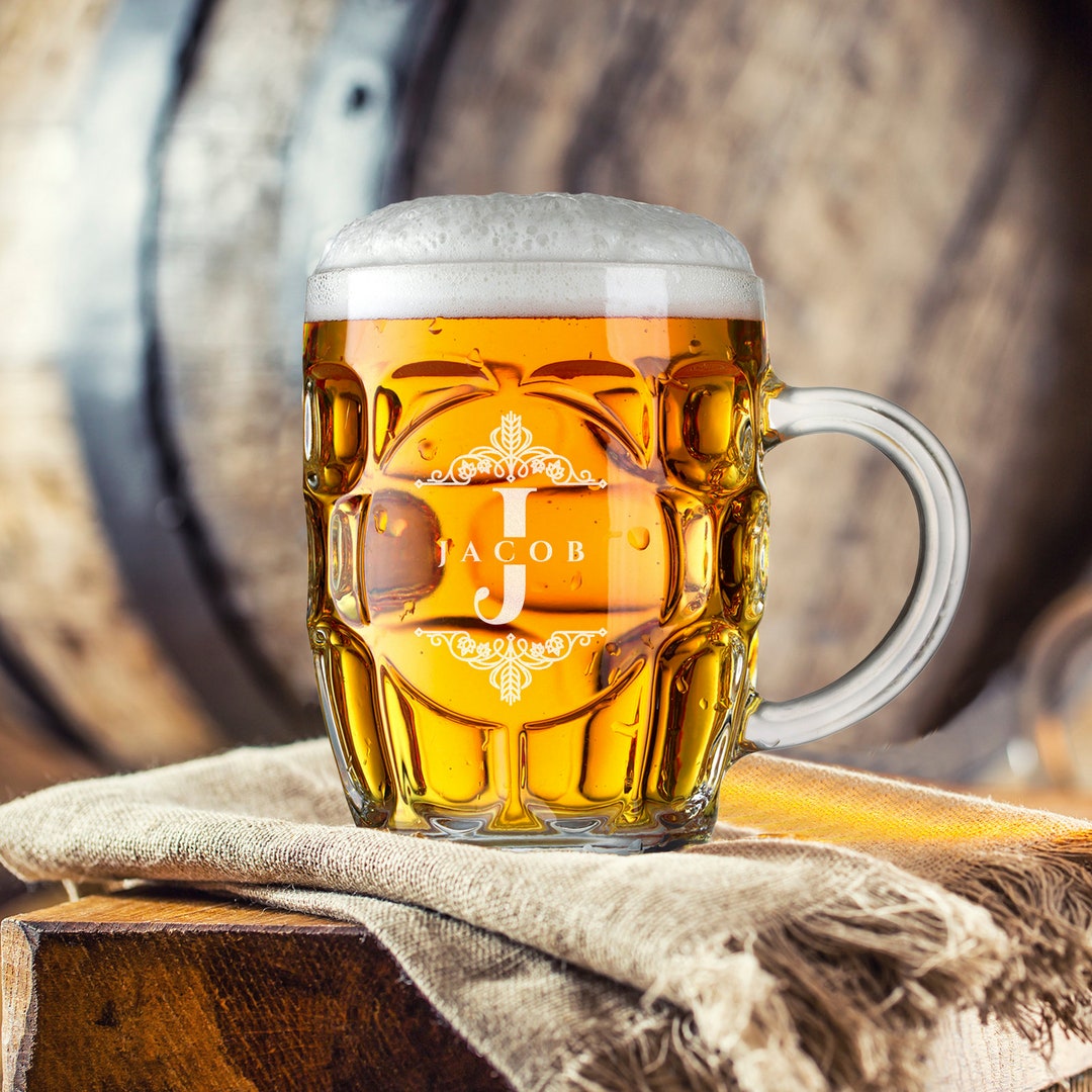 Personalized Beer Mug With Name – Engraved Glass Tankard – Custom Beer ...