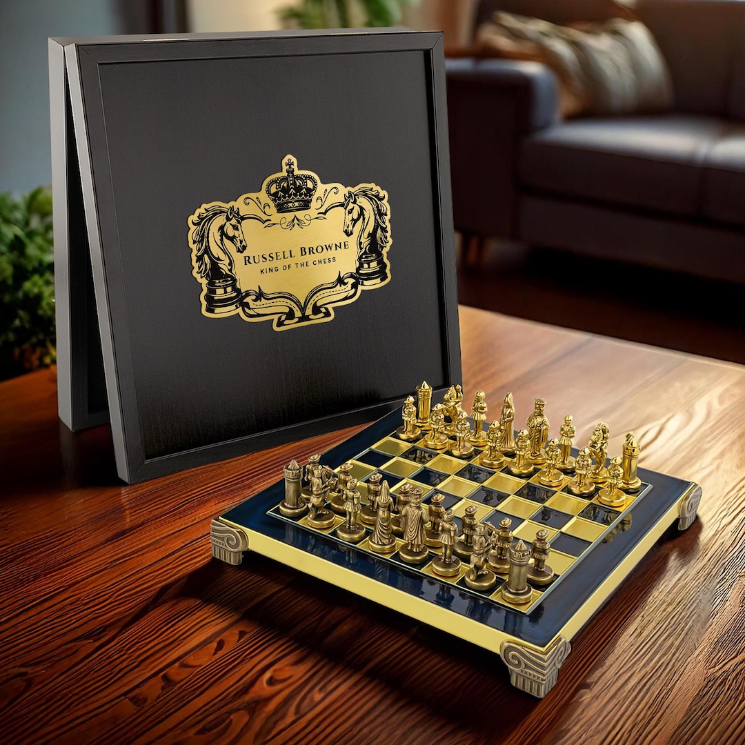 Handmade Byzantine Chess Set: Brass & Zinc Alloy Pieces - Etsy