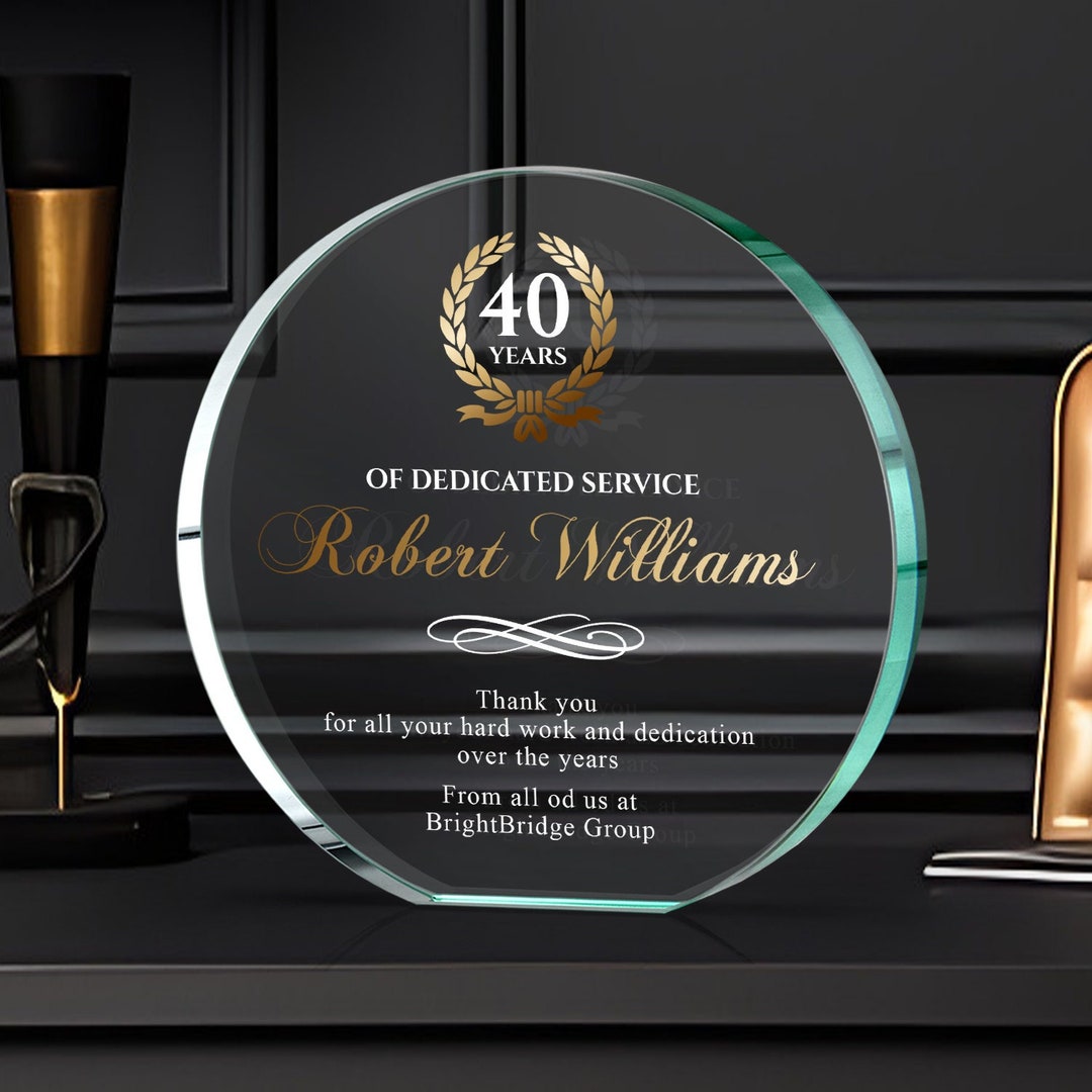 Personalized Employee Award With Logo | Achievement Award Trophy ...