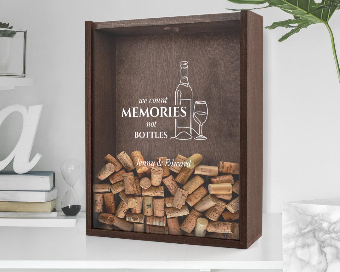 Wine Cork Collector Shadow Box | Wine Cork Keeper | Wine Lover Gift ...