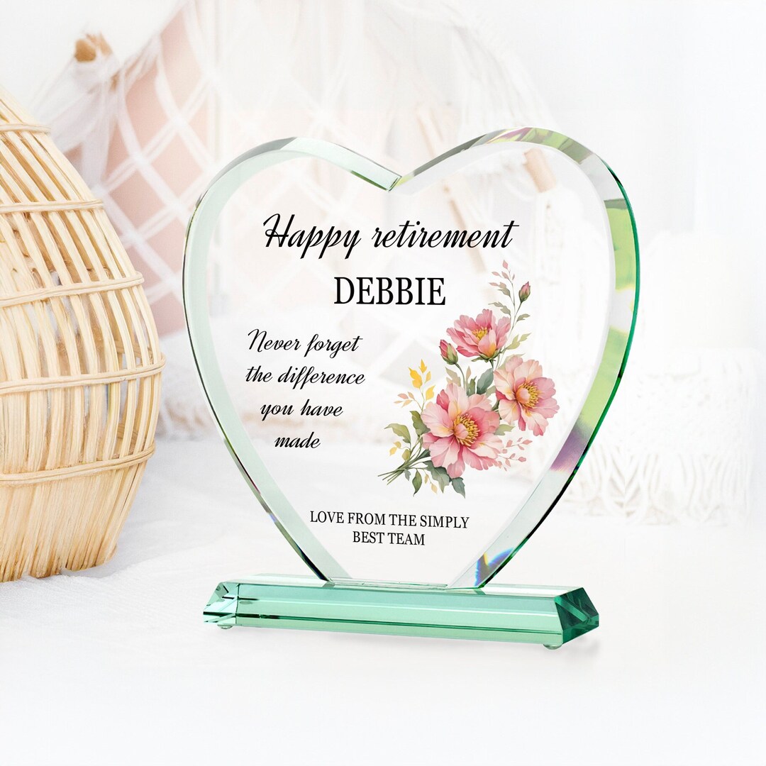 Personalized Crystal Employee Retirement Appreciation Gift Plaque ...