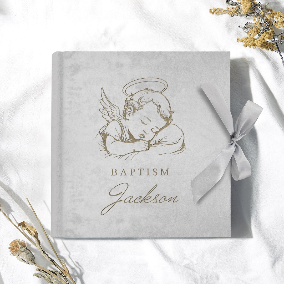 Personalized Baby Baptism Photo Album Christening Keepsake Gift for ...