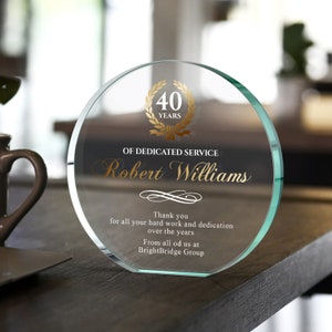 Personalized Employee Award With Logo | Achievement Award Trophy ...