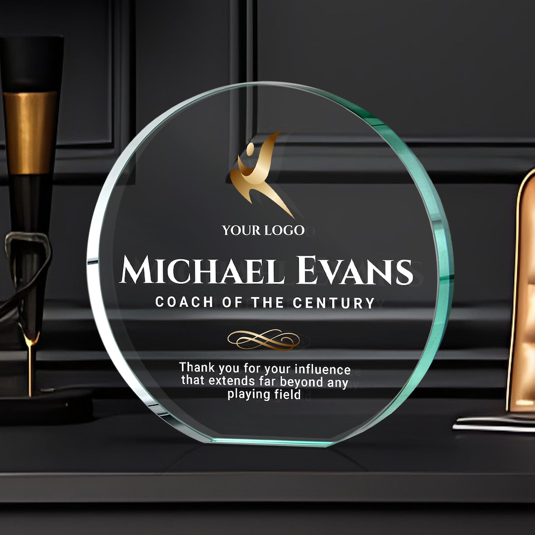 Personalized Glass Employee Award: Retirement, Appreciation, Logo ...