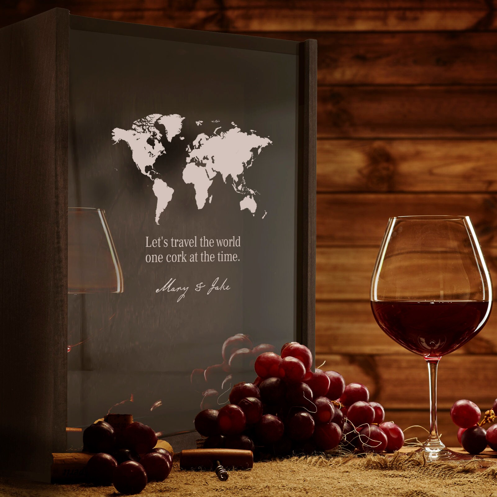 Custom Wine Cork Holder - World Map Sign - Travel Lover Gift - Etsy