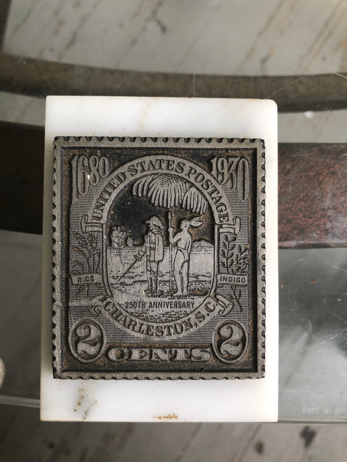 Charleston SC Engraved 2c Stamp 250 Anniversay Edition. | Etsy