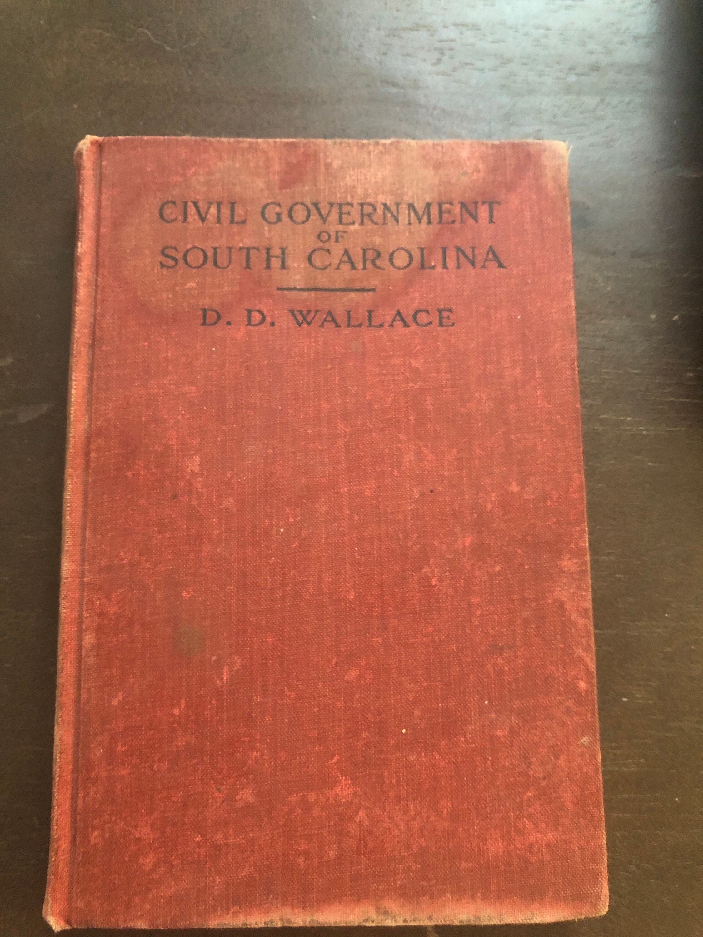 Civil Government of South Carolina by D.D. Wallace - Etsy