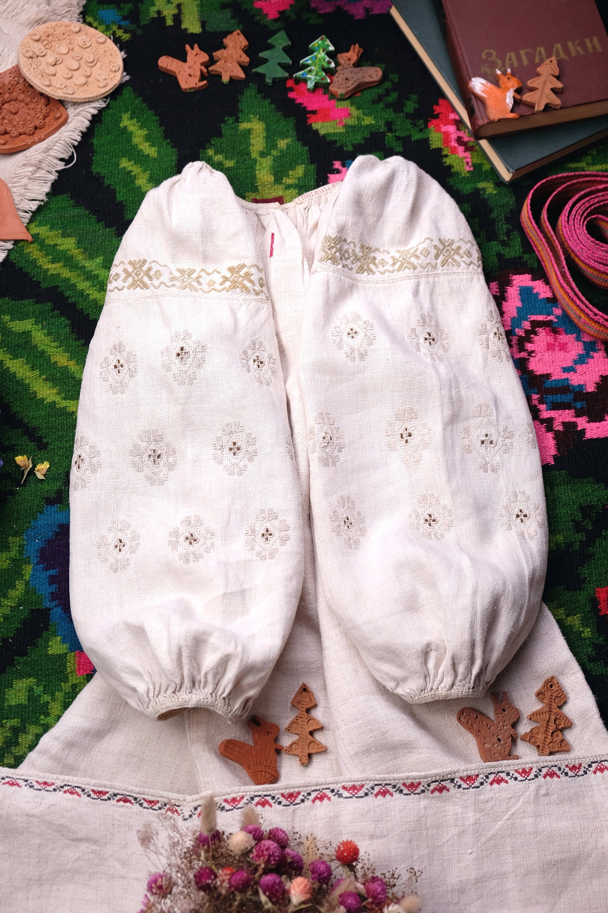 Very Ancient Embroidered Dress Natural Dye Embroidering - Etsy