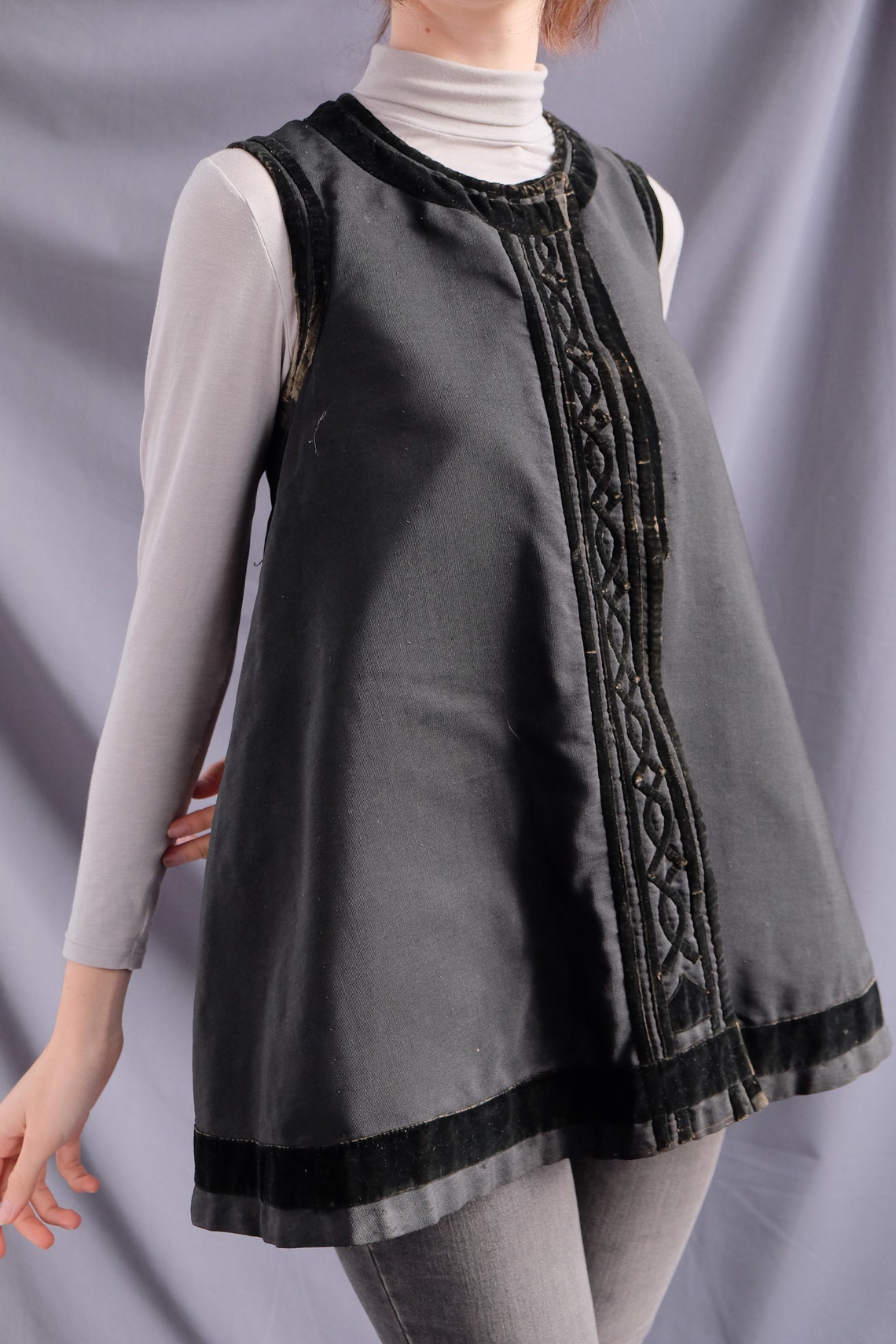 Antique Ukrainian Vest Beautiful Decoration Velvet Decoratoin - Etsy