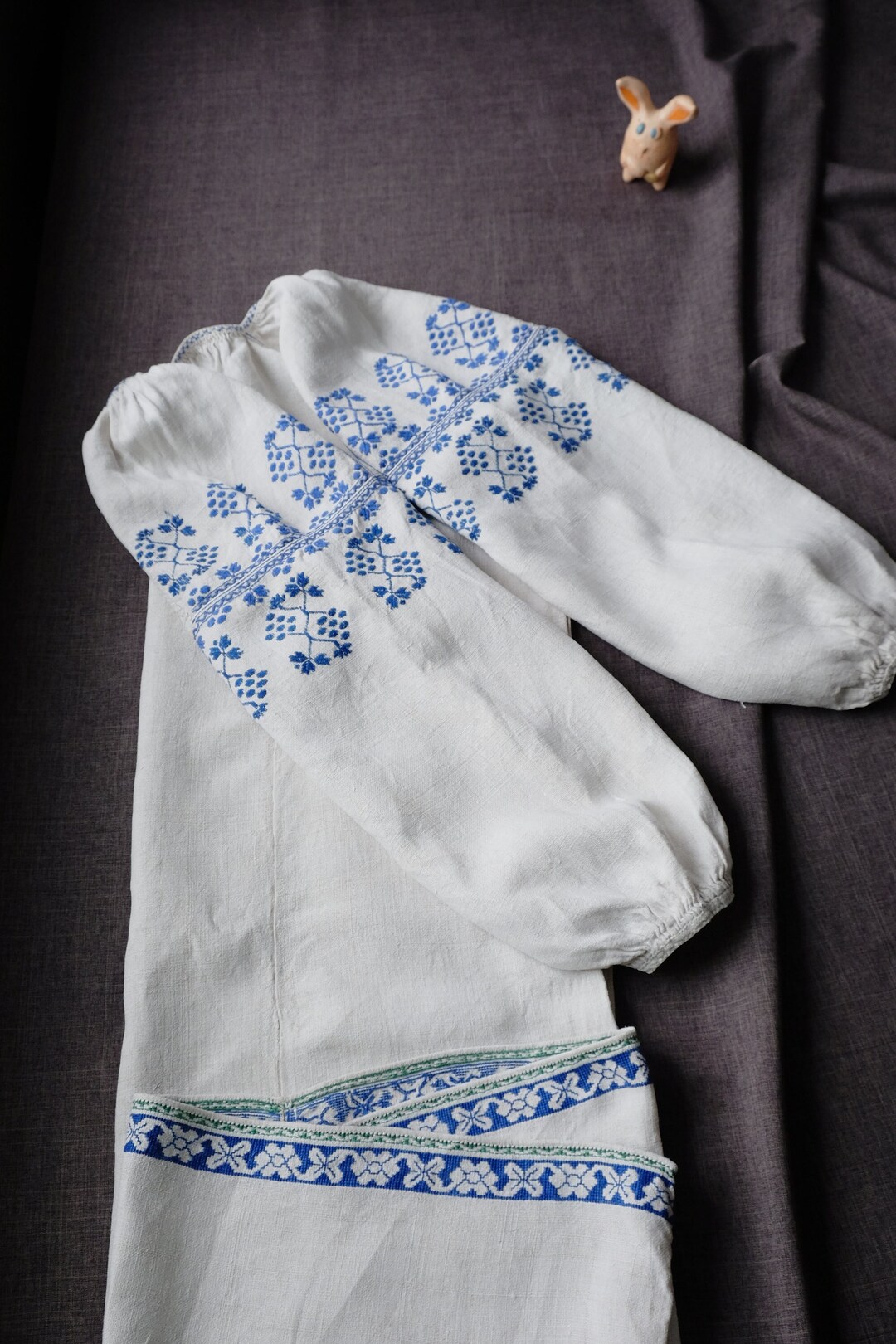 Exclusive Indigo Dress Very Nice Indigo Shirt White Hemp Material Rare ...