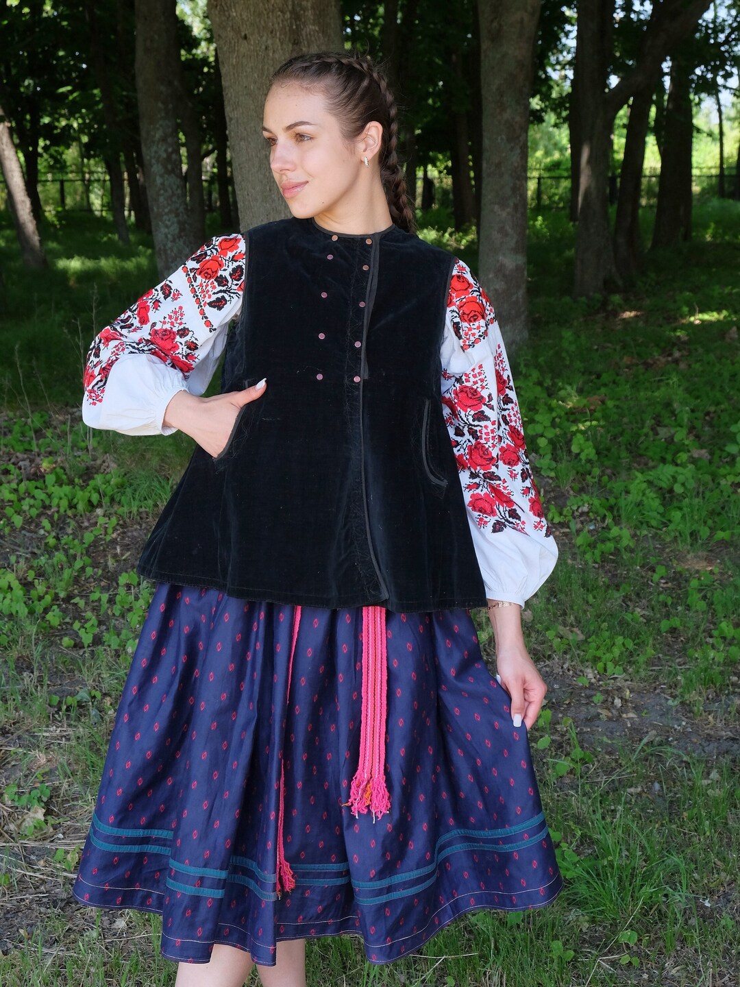 Antique Velvet Vest Ukrainian Vest Rare Vest Interesting Vest Velvet ...