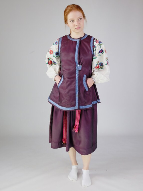 Antique Ukrainian Costume Set Of Vest And Skirt Ukrai… Gem