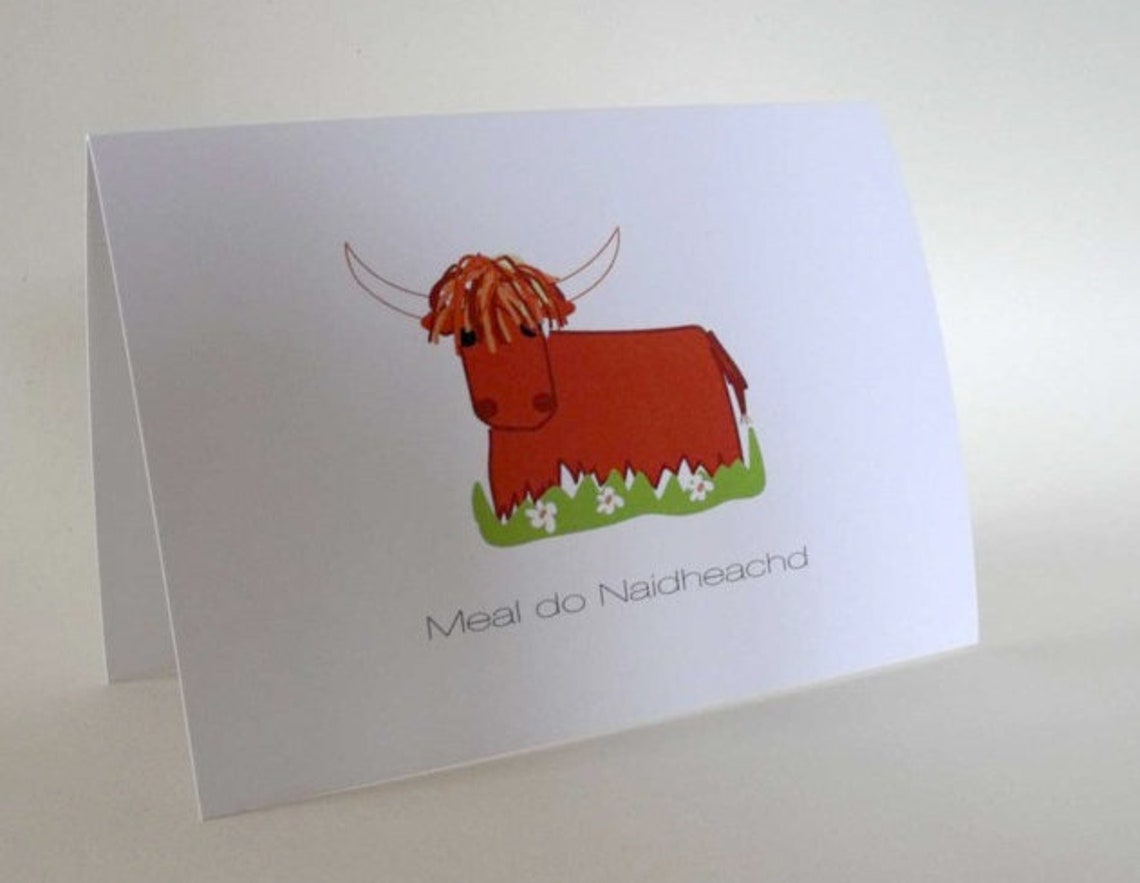Scottish Gaelic 'congratulations' Highland Cow Greetings Card - Etsy