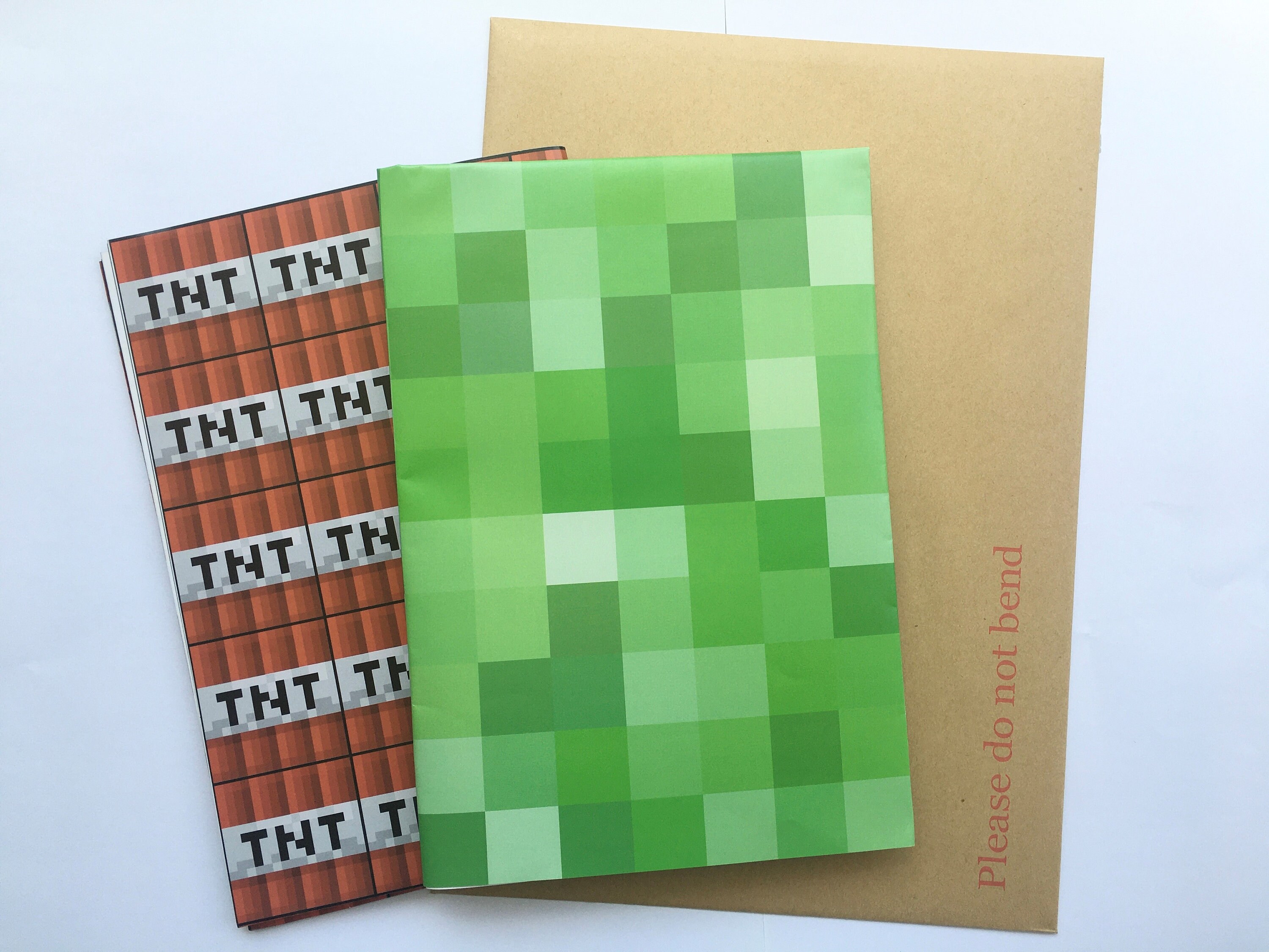 Minecraft Inspired Wrapping Paper/gift Wrap and Greeting Cards - Etsy