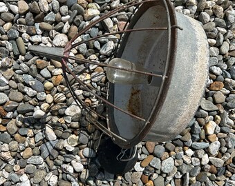 Repurposed Vintage Chicken Feeder Light Farmhouse Kitchen Island Light ...