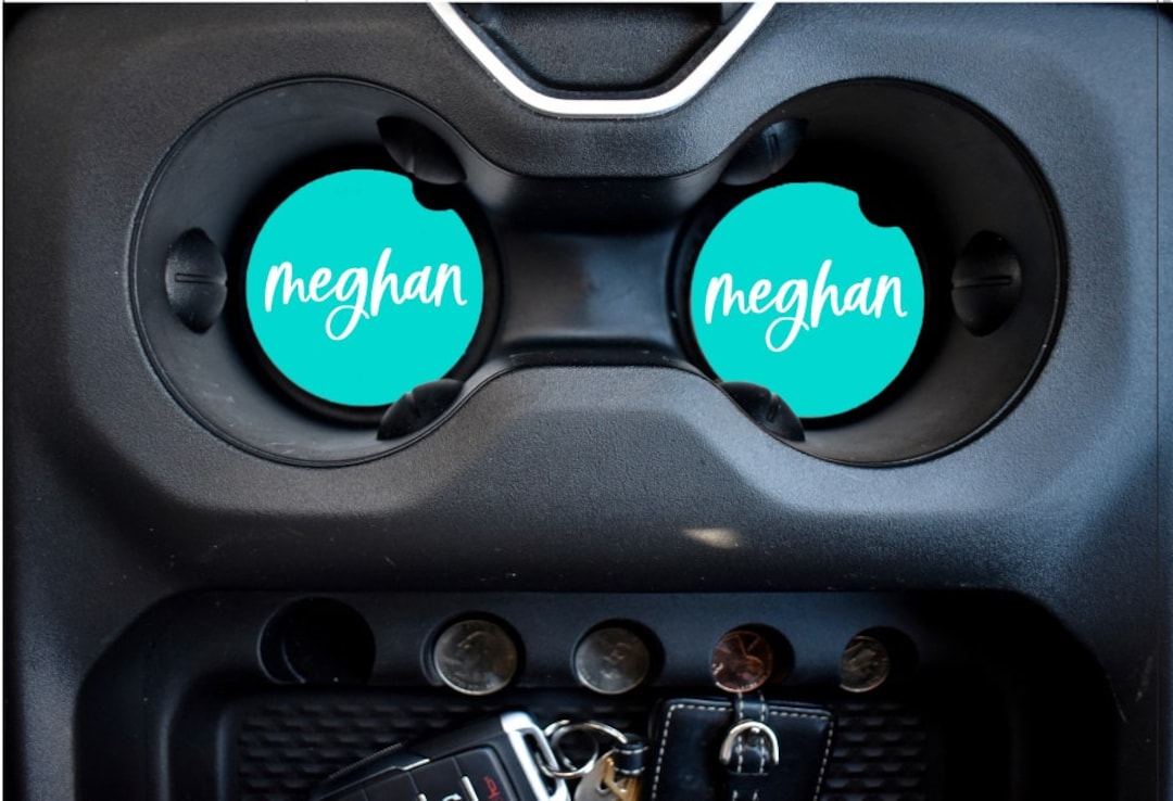 Personalized Name Car Coaster Custom Car Coaster Rubber Bottom Car ...