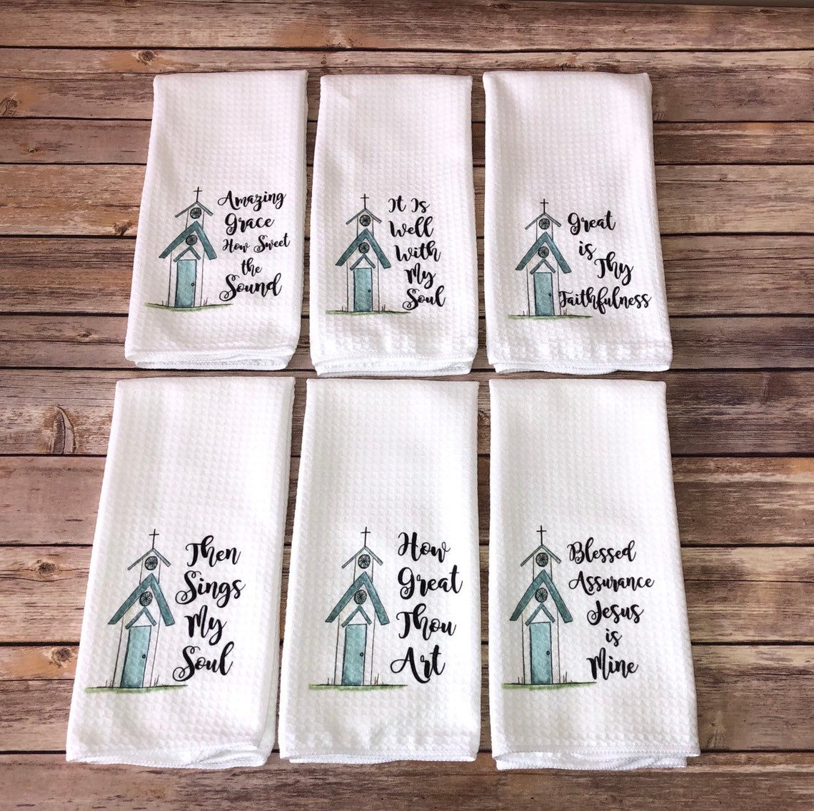 Church Hymn Tea Towel Easter Decor Dish Towel Spiritual - Etsy