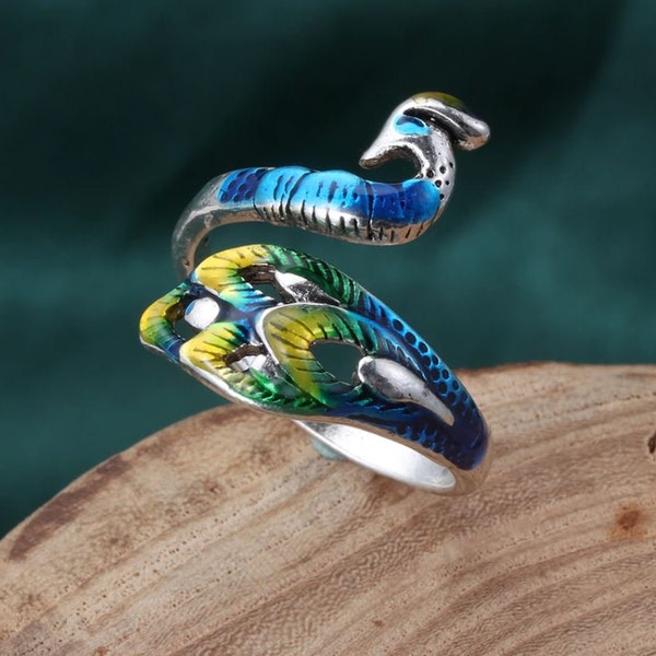 Peacock Ring - Etsy