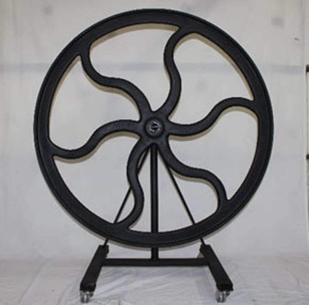 Antique Flywheel on Stand - Etsy