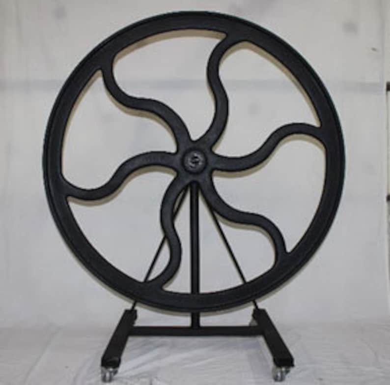 Antique Flywheel on Stand - Etsy