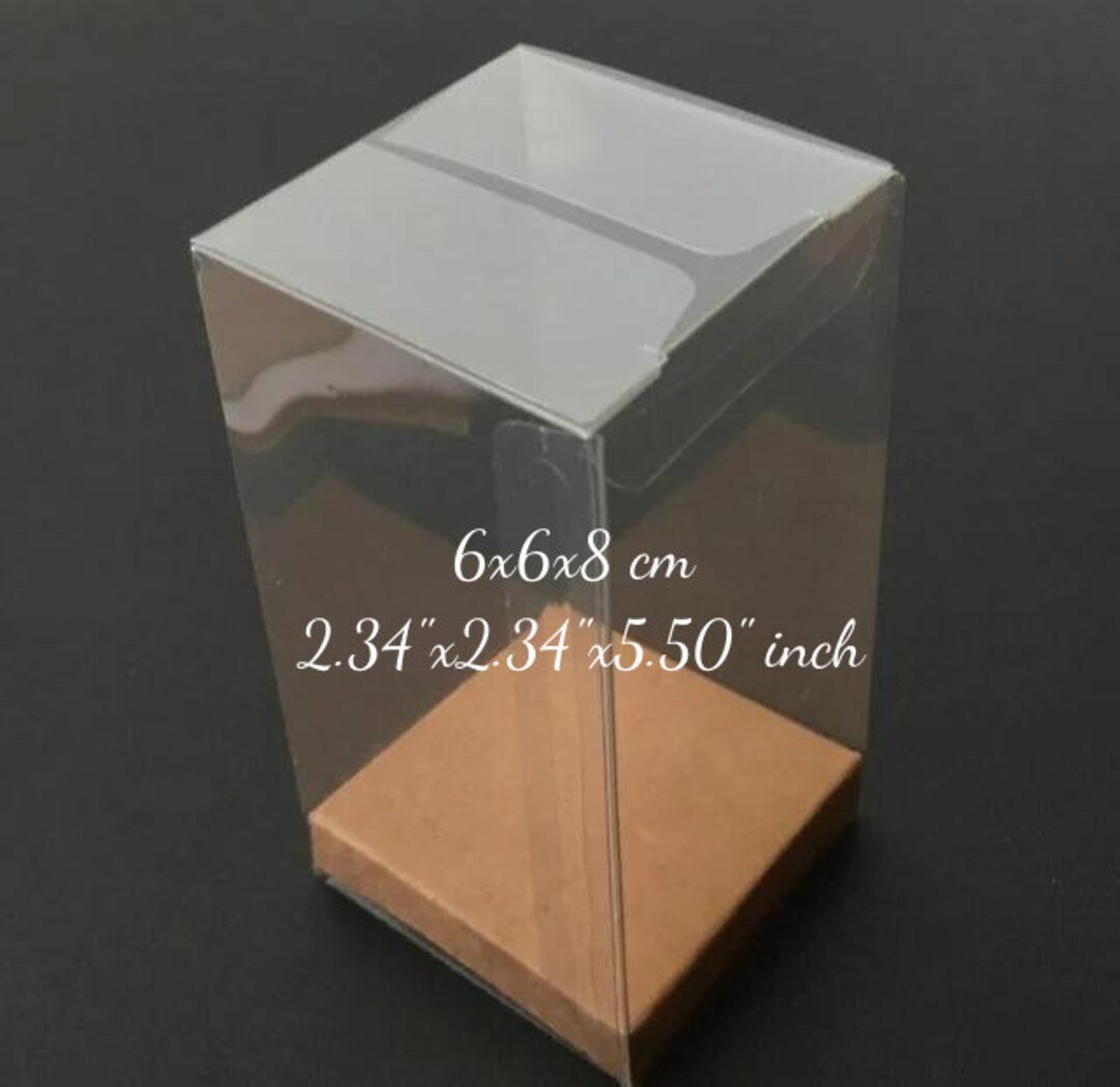 Transparent Gift Boxes With Inner Riser, 10 Pieces, 6x6x14 Cm 2.34 x2 ...